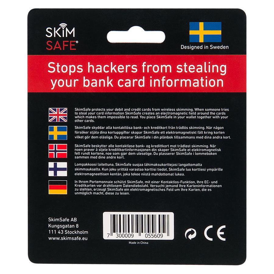 SkimSafe - Payment card protector, kort beskytter til betalingskort ...