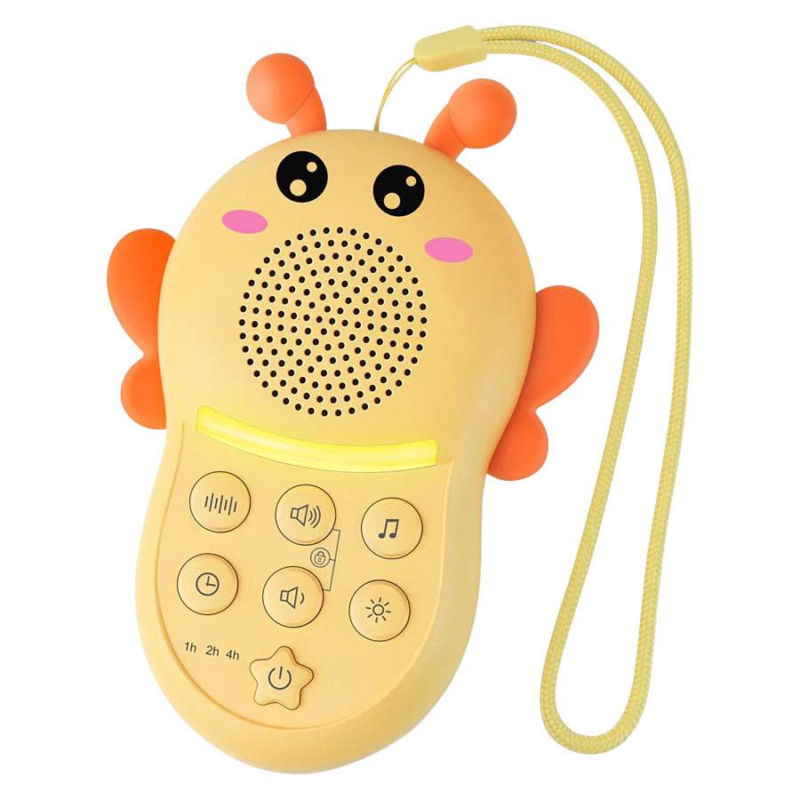 Lippa humlebi baby natlampe med white noise, Gul - Powerbanken.dk